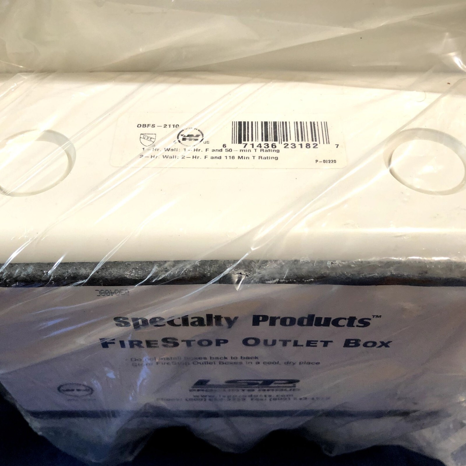 LSP OBFS-2110 Outlet Box Firestop White for sale online | eBay