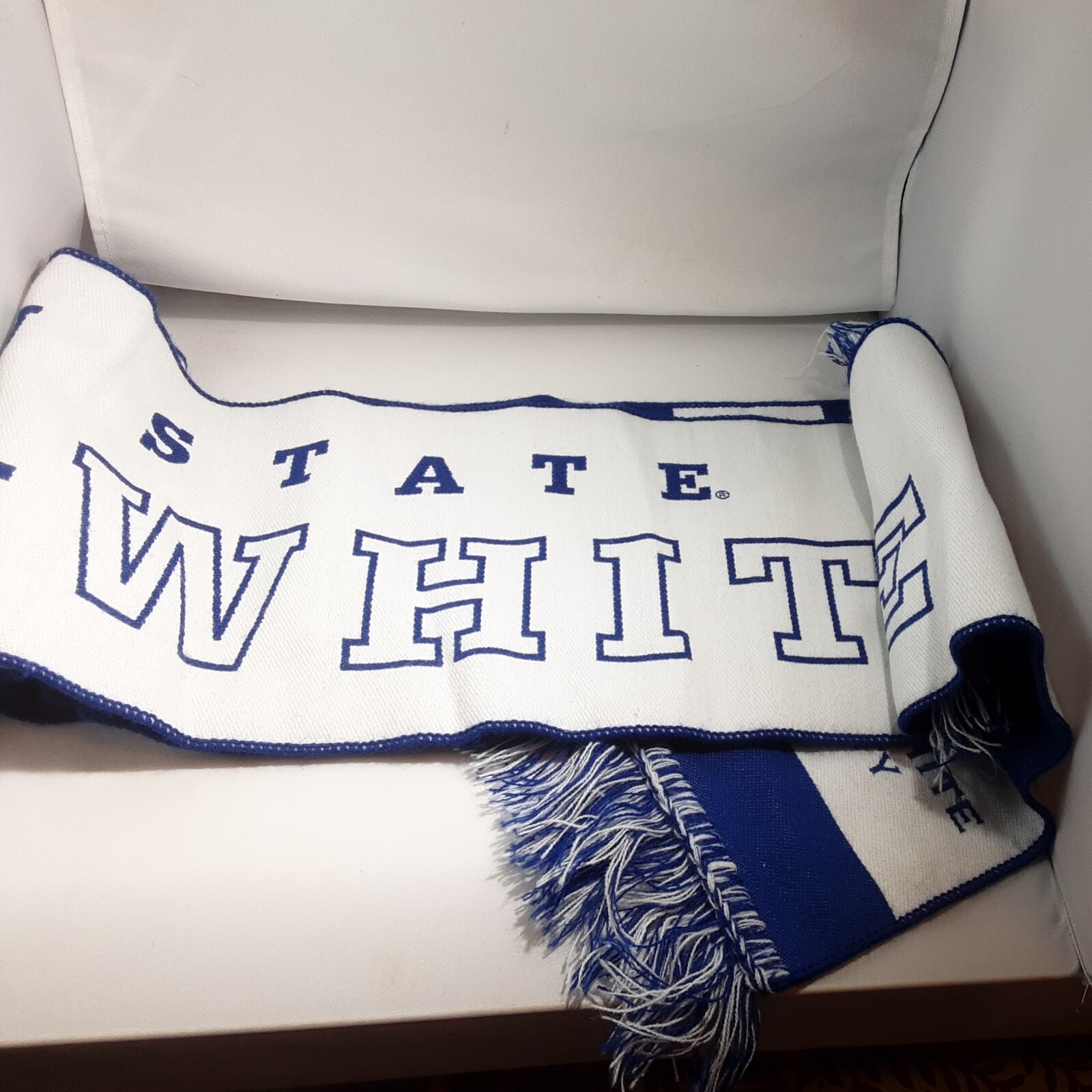 Penn State Blue & White Society Reversible Winter Scarf with Fringe | eBay