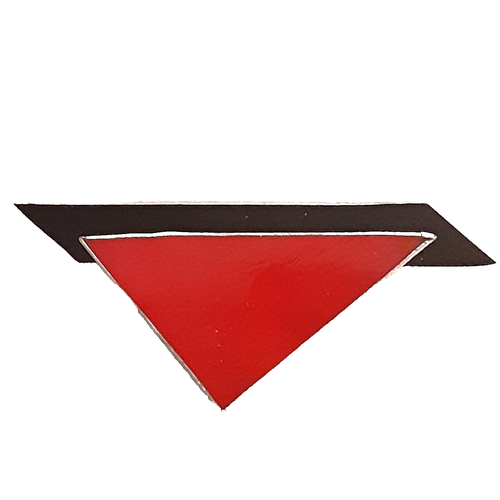 Red black large 4" chevron pin geometric enamel brooch | eBay