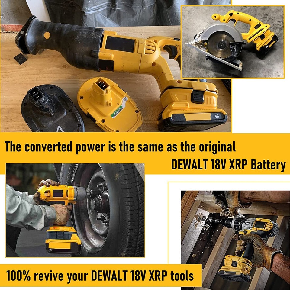 USB Adapter For DEWALT DCA1820 Battery Converter 18V to 20V Max Li-Ion ...