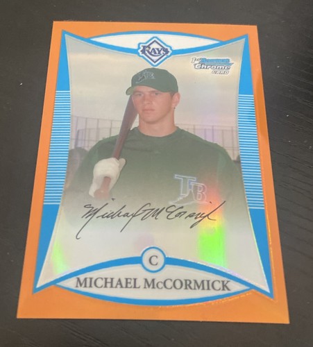 2008 Bowman Chrome Prospects Orange Refractors #BCP8 Michael McCormick /25 Rays | eBay