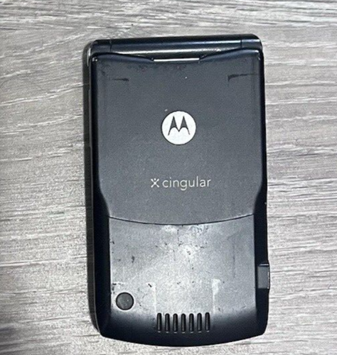 Motorola Razr -Cingular -Black Flip Phone -No Sim Card -Turns On-See ...