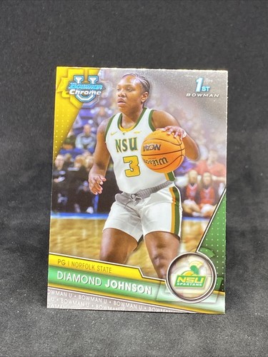 DIAMOND JOHNSON 2024 Bowman Chrome U Basketball 1st Bowman #22 NORFOLK ...