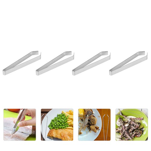 4 Pcs Fishbone Clamp Hair Plucker Kitchen Tweezers for Bones Tool ...