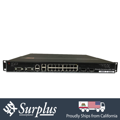 16 Port 1Gb RJ45 Brocade SI-1016-2 ADX 1000 ServerIron Switch 10GbE XFP ...
