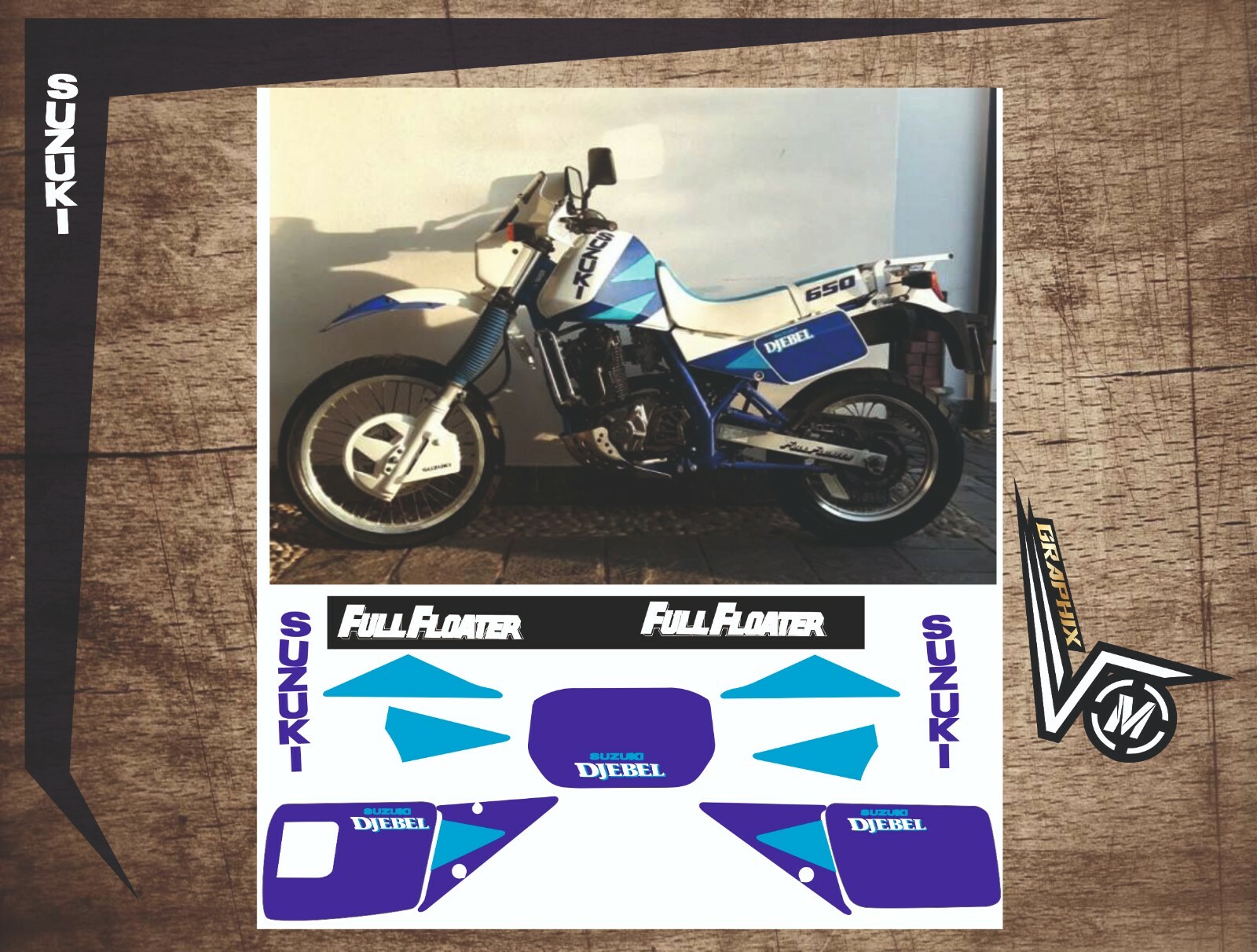 Suzuki DR 650 / 650 djebel 1990-1996 adesivi/stickers/decals | eBay