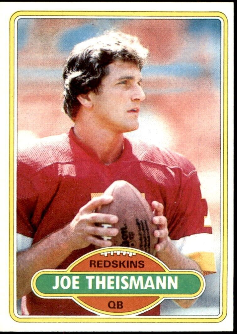 1980 TOPPS Football Trading Card #475 - JOE THEISMANN, Washington ...