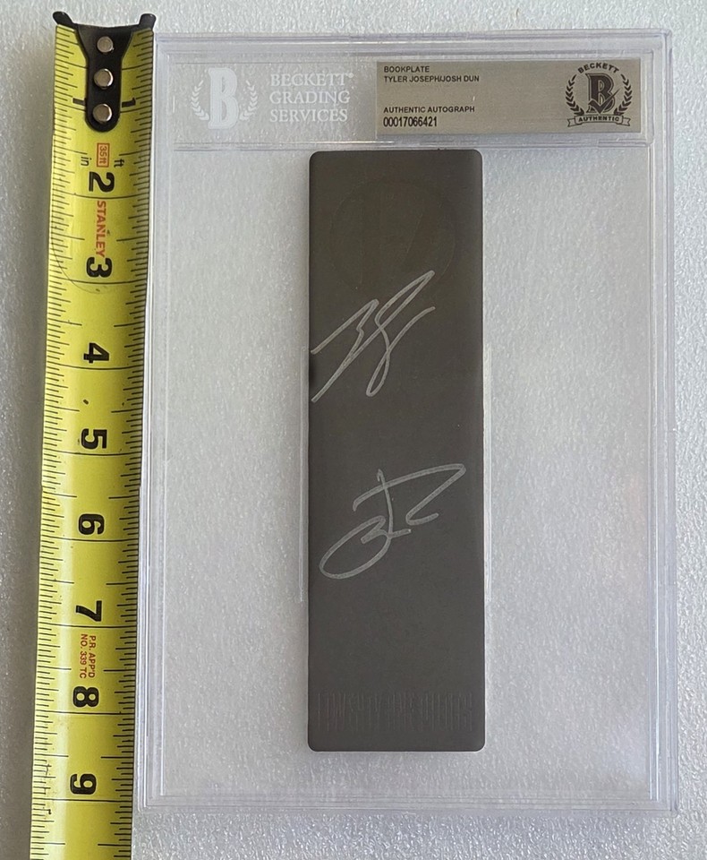 TWENTY ONE PILOTS SIGNED SLABBED BECKETT BAS COA AUTOGRAPHED 21 JOSH ...