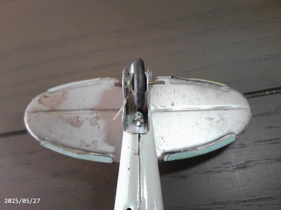 cragstan tin friction drive Spitfire toy airplane | eBay