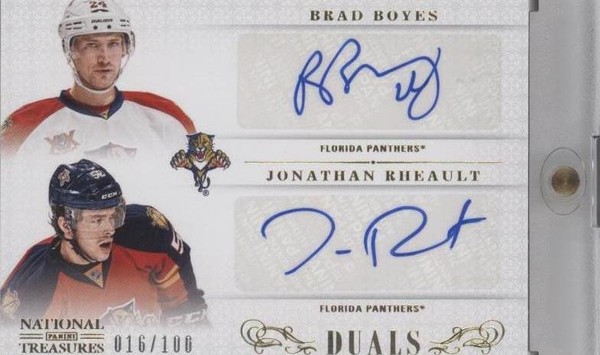 2013-14 Panini National Treasures - Duals #D-FLA Brad Boyes, Jon ...
