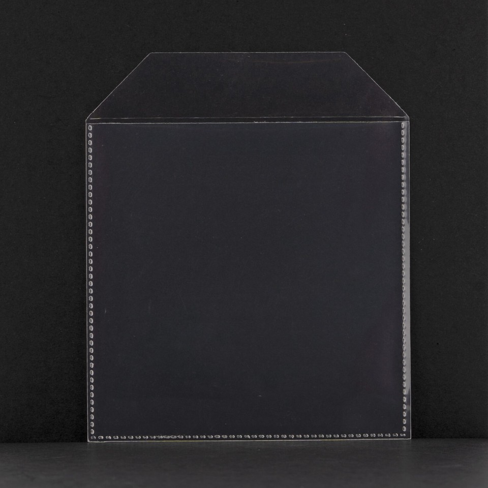 100 x Premium CD DVD Blu Ray Disc Plastic Sleeves Wallets with Flap for ...