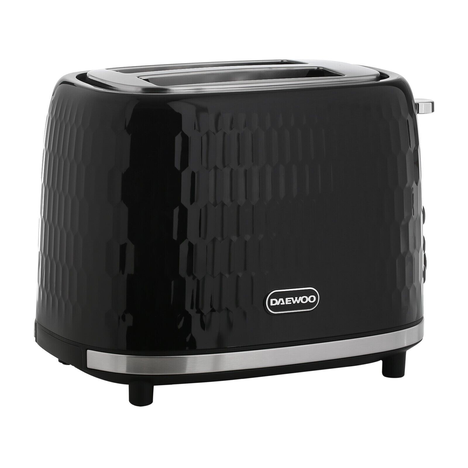Daewoo Honeycomb Kettle 1.7L Rapid Boil &2 Slice Toaster Set Black ...