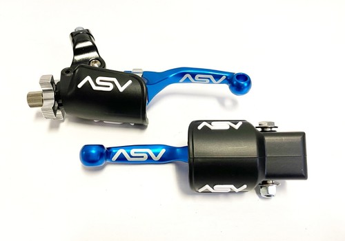 ASV F4 Front Brake Clutch Perch Levers Shorty Blue Dust Cover TRX 250R ...