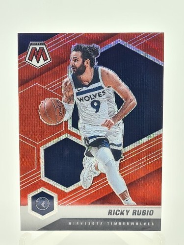 Ricky Rubio 2020-21 Panini Mosaic Red Wave #71 Minnesota Timberwolves ...
