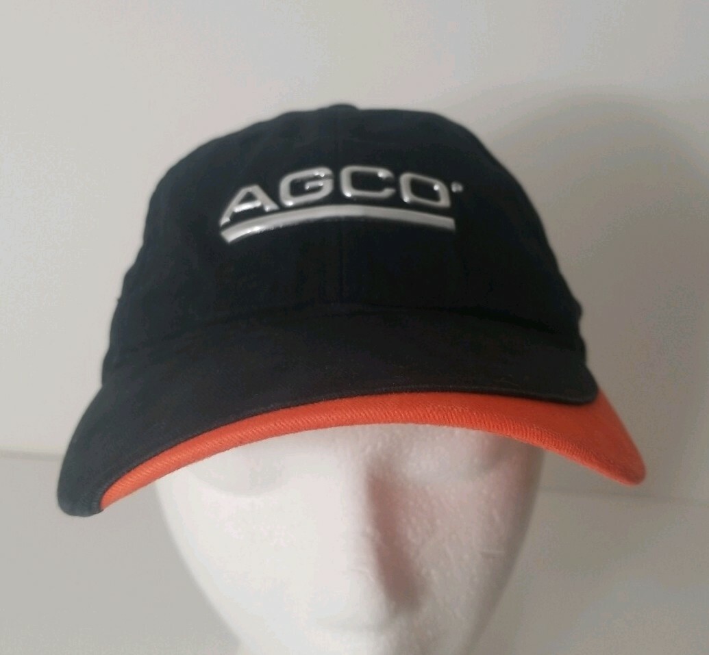 AGCO Logo 2006 Limited Edition Orange Black Cap Hat Adjustable Stapback ...