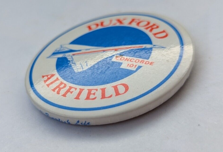 Vintage DUXFORD AIRFIELD Concorde 101 Aeroplane War Museum 1970's Badge ...
