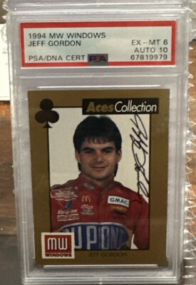 1994 Jeff Gordon Aces Collection MW Windows NAHB On Card Auto PSA 6 10 ...