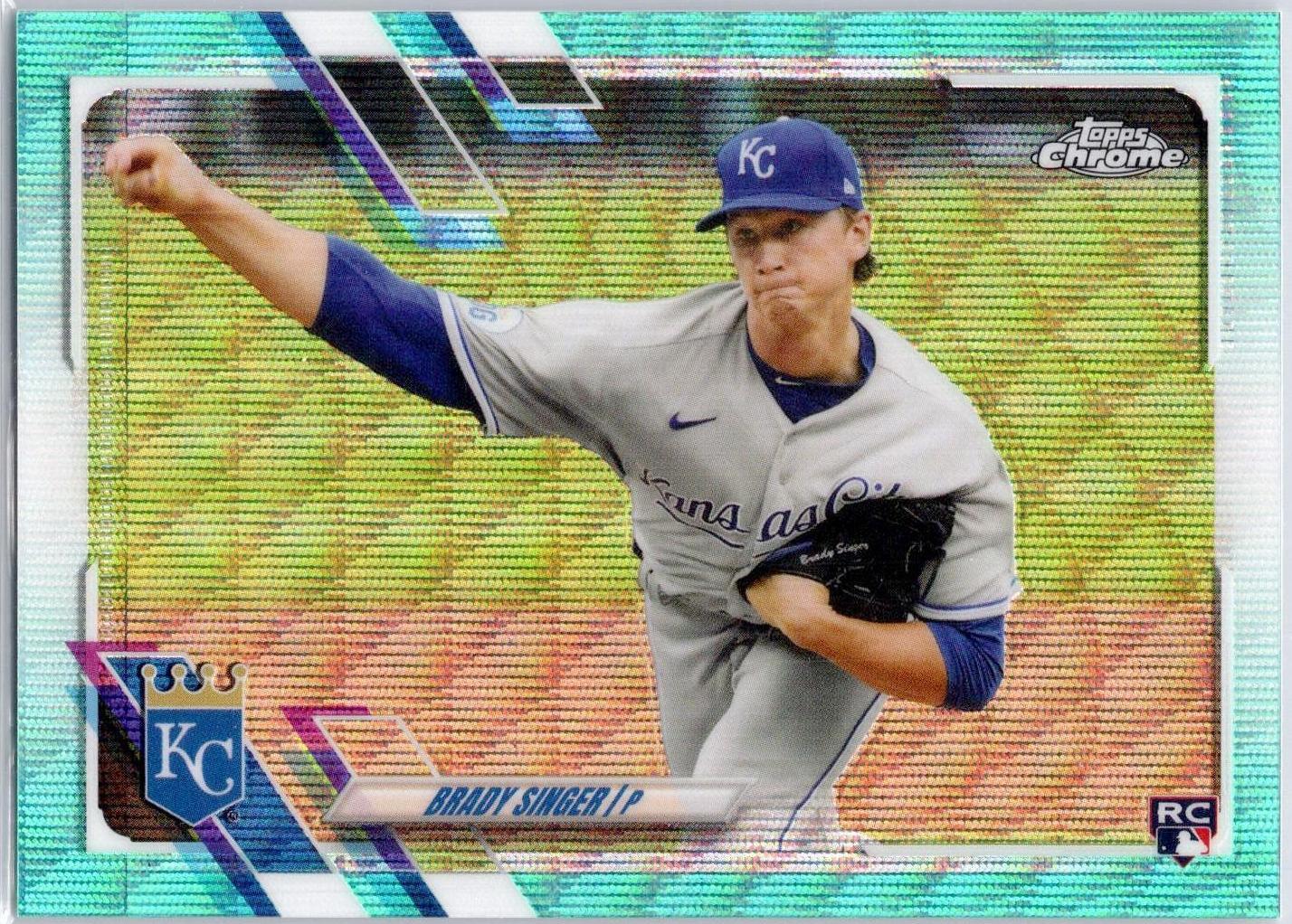 2021 Topps Chrome - Brady Singer #166 Aqua Wave Refractor /199 (RC) for ...