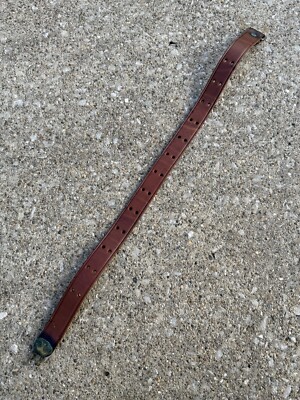 Vintage Fully Adjustable Brown Leather Rifle Sling Strap Section 1” W ...