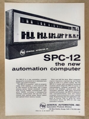 1969 SPC-12 Automation Computer GA General Automation vintage print Ad ...