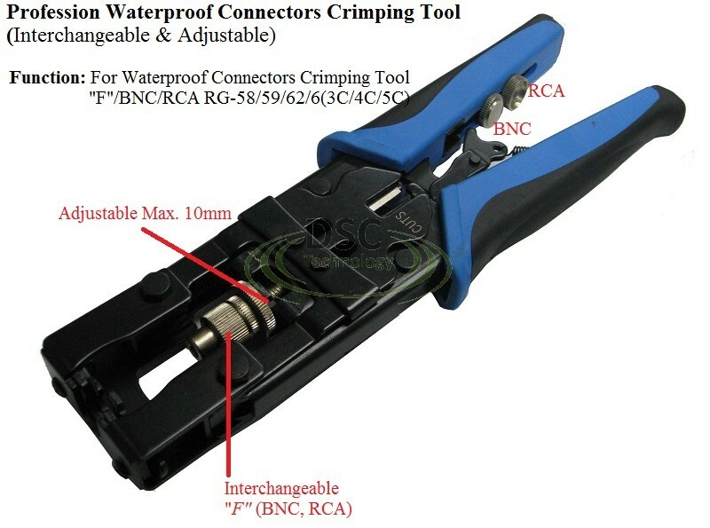 CRIMP TOOL RG59/RG6 CONNECTOR COAX COMPRESSION BNC/RCA and Stripper | eBay