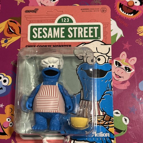 Sesame Street Chef Cookie Monster Action Figure [Super 7] 2024 Wave 4 ...