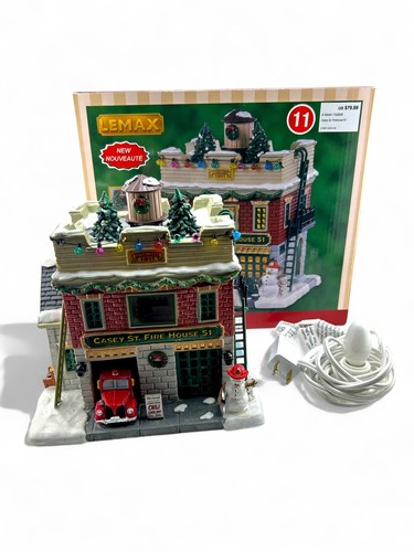 Lemax Casey St. Fire House 51 Fire Station Firehouse Christmas Village ...