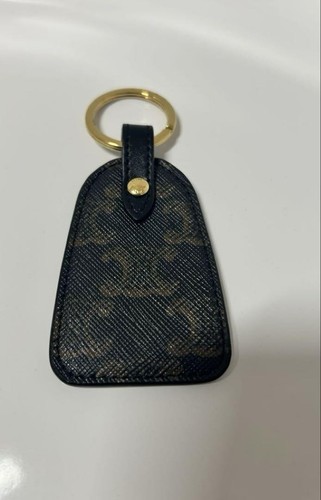 Celine Triomphe Canvas Calfskin Keychain | eBay