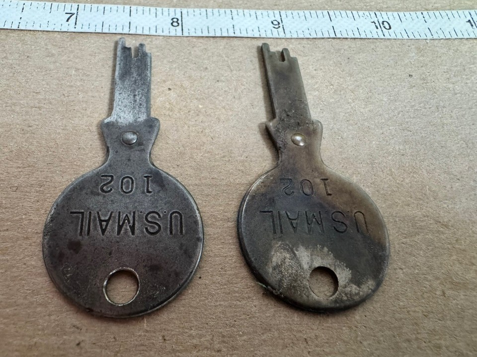 USPS Post Office Vintage Brass Street Letter Box Locks With Keys #102 ...