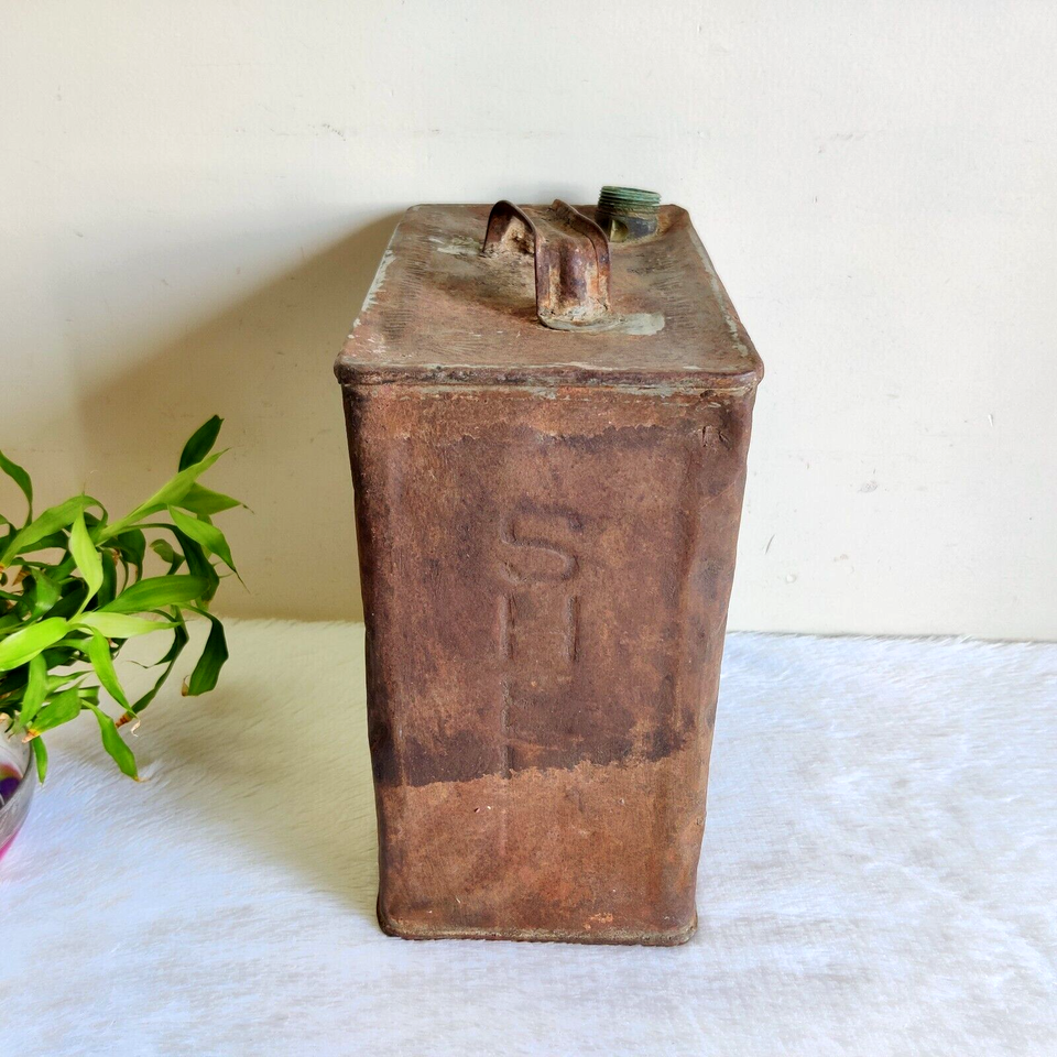 1930s Vintage Shell Motor Oil Tin Can Decorative Old Automobile ...