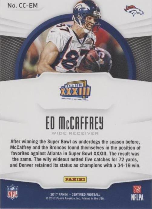 2017 Panini Certified Ed McCaffrey #CC-EM for sale | eBay