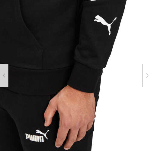 Men's Puma Black White Pipe Sports Hoodie Size Medium | eBay