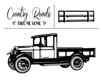 MDC DIY Adhesive Reusable Silkscreen Stencil " Farm Truck " | eBay