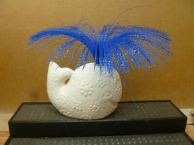 C-0239 Child's Whale with Waterspout 4.5"T x 6"L x 2.5"W Ceramic Bisque ...