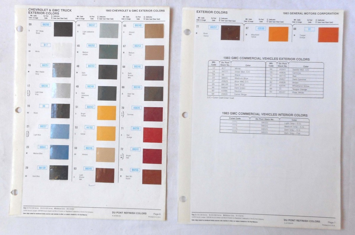 65 Chevy Truck Paint Colors Chart Pdf - Infoupdate.org