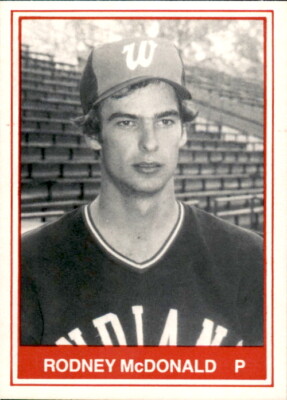 1982 Waterloo Indians TCMA #7 Rodney McDonald Findlay Ohio OH - NM ...