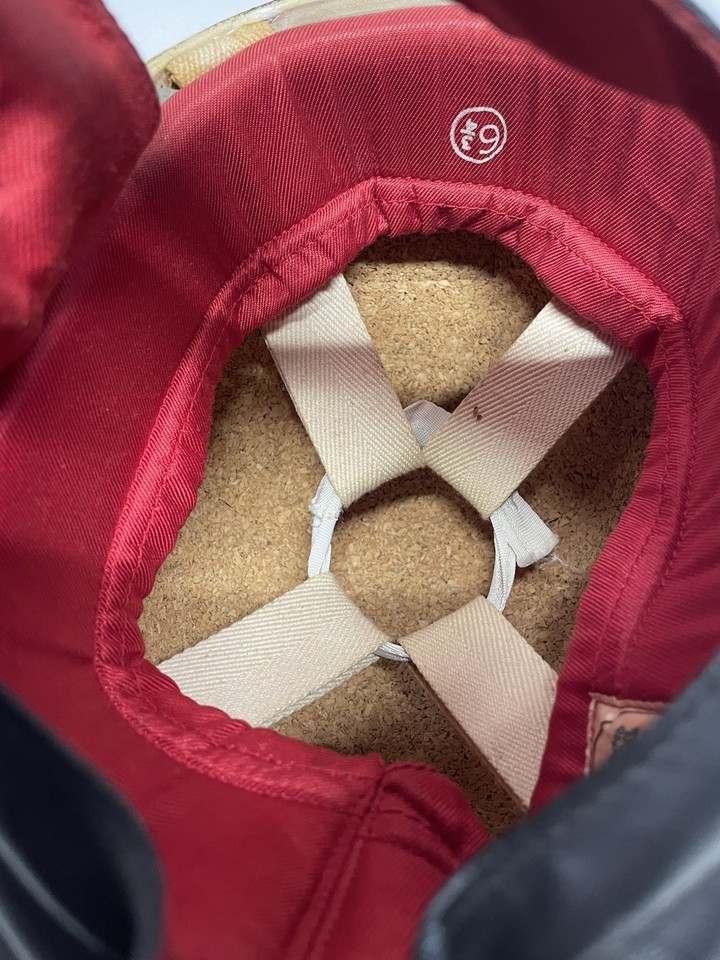 Vintage Everoak Motor Racing Motorcycle Helmet White Black Leather Cork ...