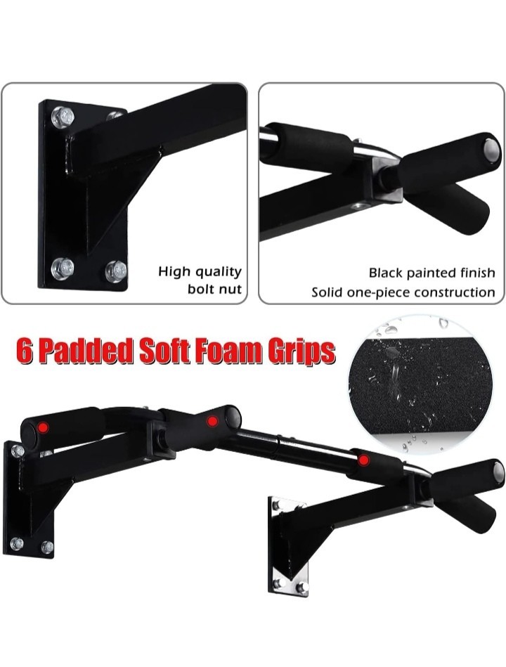 ISE Barra Trazioni a Parete 200 kg Multifunzione | Casa Fitness ...