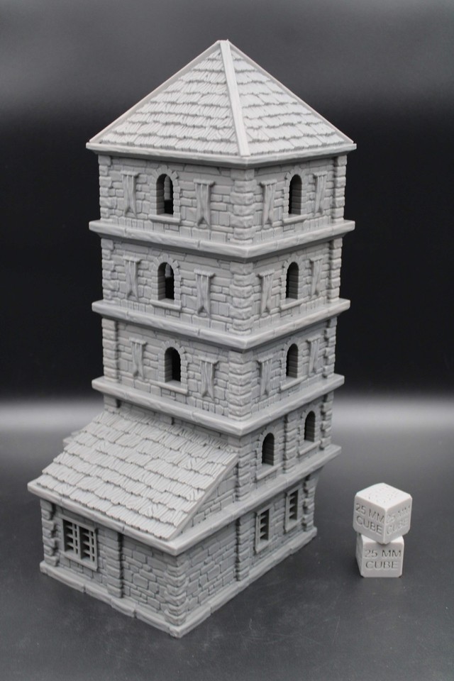 Tabletop Terrain Seaside Wood Roof 5 Story Tall Tower House Dnd Rpg ...