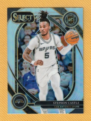 STEPHON CASTLE RC 2024-25 Panini Select Courtside Silver Prizm Rookie ...