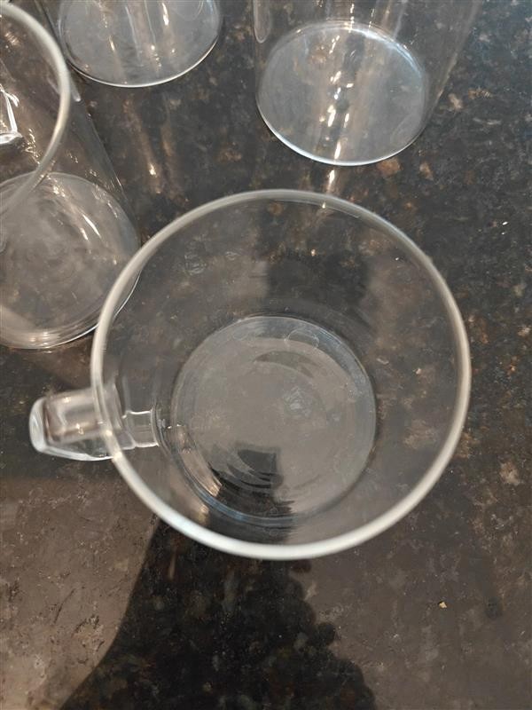 CB2 Cantina Clear Glass Coffee Mugs - Set of 8 | eBay