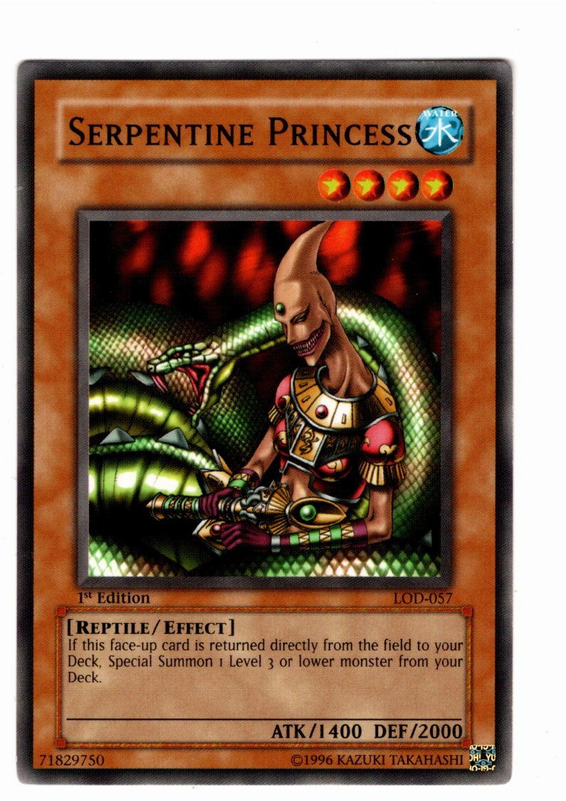 Yugioh - 1X Serpentine Princess - Common - 1st Edition - LOD-057 - Near ...