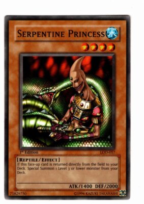 Yugioh - 1X Serpentine Princess - Common - 1st Edition - LOD-057 - Near ...