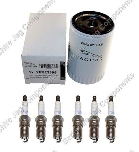 FOR JAGUAR - X350 V6 PETROL OIL FILTER AND SPARK PLUG SET XR858593 ...