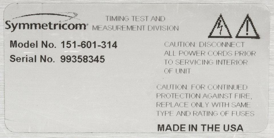 TrueTime Symmetricom XL-DC GPS Disciplined 10MHz Oscillator IRIG-B ...