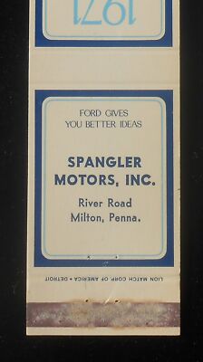 1971 Ford Spangler Motors River Road Milton PA Northumberland Co ...