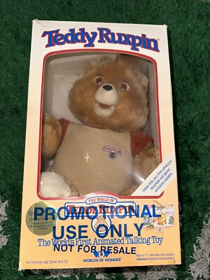 Teddy Ruxpin Animated Talking Bear Plush Toy - Worlds of Wonder 1985 ...