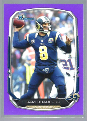 2013 Bowman Football Purple Border #93 Sam Bradford St. Louis Rams | eBay