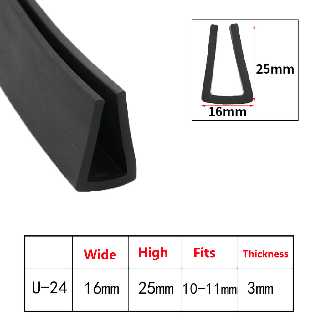 0.5mm-41mm Rubber U Shape Guard Edging Trim Seal Strip Door Table Edge ...
