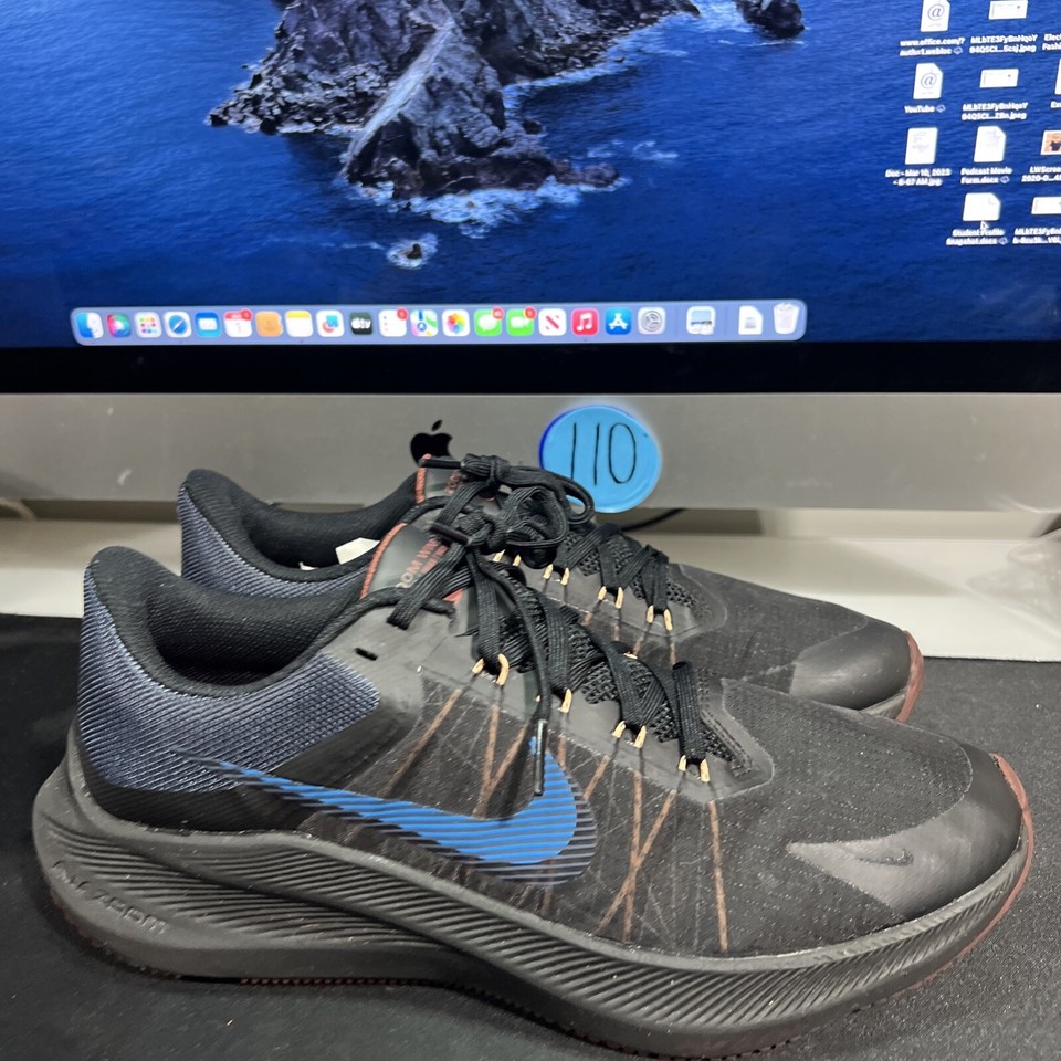 Nike Air Zoom Winflow 8 Sneakers Shoes CW3419-001 Black Photo Blue Mens ...